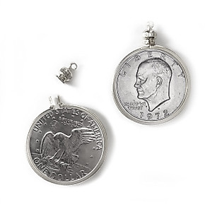 Coin Holder Bezel 38mm ~ for charm, necklace, pendant, display (Pack of 2)