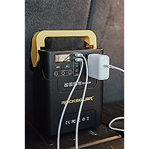 ROCKSOLAR Portable Power Station 100W Adventurer Plus RS328L - 133Wh Backup Lithium Battery, Solar Generator Power Supply with AC/USB/12V DC Outlets for Camping, RV, Home, Outdoor, Emergency