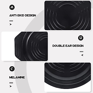 CALLARON Home Decor 2Pcs Underliner Trivet Hot Plates Pan Mat Korean Dolsot Bibimbap Bowl Trivet Holder Base Melamine Dinner Dish Serving Trays for Kitchen Restaurant 21.5X18X2.5CM Home Decoration