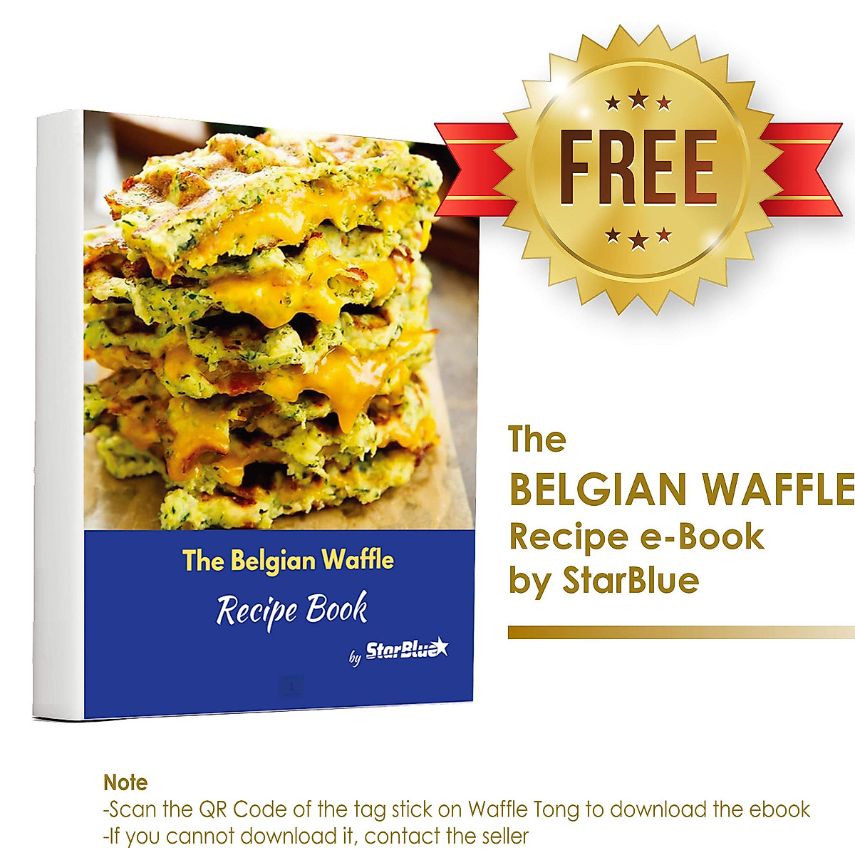 Mini Waffle Tongs by StarBlue – 8 Inches Silicone and Nylon Serving Tongs with Non-Slip Smooth Handles, Non-Scratch and Dishwasher Safe, Multipurpose Spatula Tongs for Belgian Waffle Serving