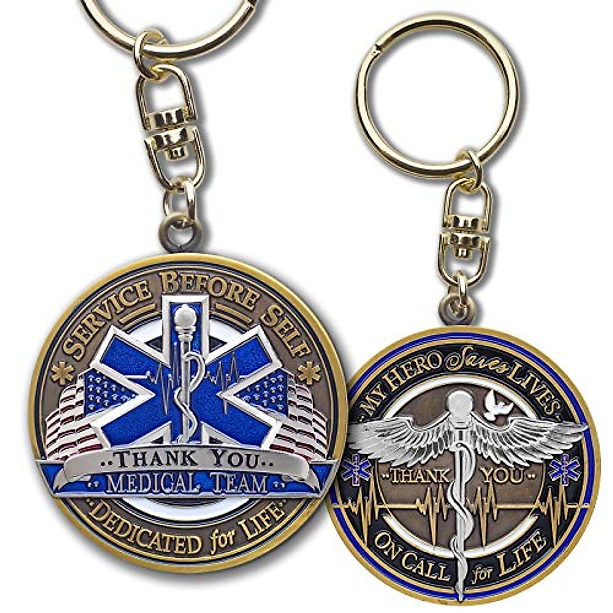 Armor Coin Medical Services EMT EMS Appreciation Key Chain