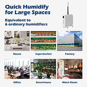 Lacidoll Humidifiers for Large Room Home, 6.6Gal/25L Large Humidifier Whole House Humidifier 3000 sq.ft, Cool Mist Top Fill Floor Commercial and Industrial Humidifiers, 360° Nozzle Sets, 3 Speed