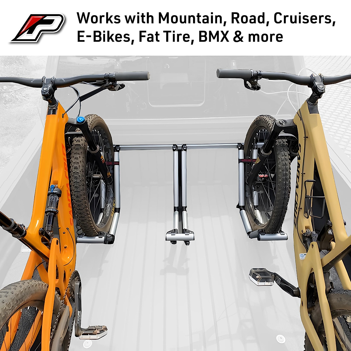 2 Bike Rack for Truck Bed -Ideal Fit for Sub-Compact Truck Models - 2 Standard Tire Bike Rack - Effortless Wheel Mount, Skip Front Tire Removal, Drill-Free Installation Ideas