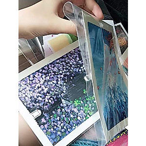 150 Pcs 5-1/2'' x 7-1/2'' Clear Cellophane Cello Bags,Thick Greeting Card Plastic Sleeves-Fit 5 X 7 Inch Cards Photos A6 A7 Envelopes Candy Treats 1.5-Mil
