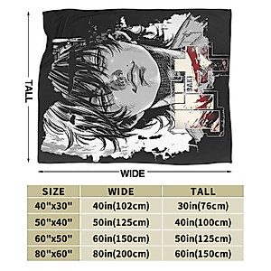 Anime Baki The Grappler Baki Hanma Throw Blanket Ultra-Soft Micro Fleece Cozy Warm Suitable for All Living Rooms/Bedrooms/Sofa 40"X30"