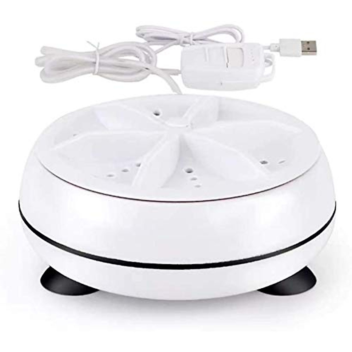 3 in 1 Mini Washing Machine, Ultrasonic Turbine Sterilization Washer, USB Cable Portable Washing Machine, Convenient for Camping Travel Business Trip (Black)