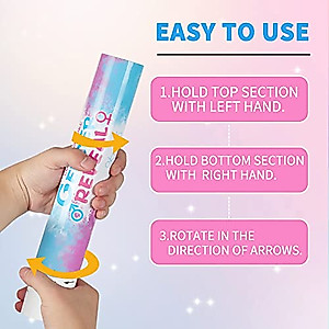 PFXNJDEQ Gender Reveal Confetti Powder Cannon, 2 Blue and 2 Pink, 12 Inch, 100% Biodegradable Powder and Confetti, Gender Reveal Decorations, Gender Reveal Party Game Ideas (Blue and Pink)