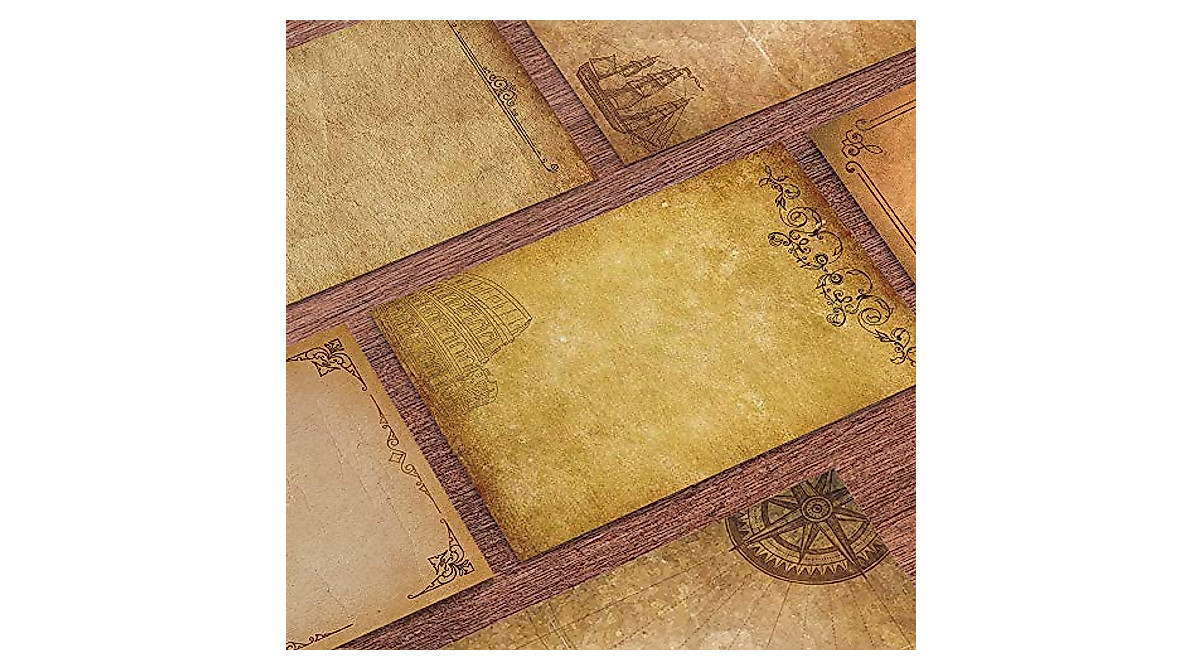 Vintage Stationery Paper Pack - 120 Sheets for Invitations & Crafts