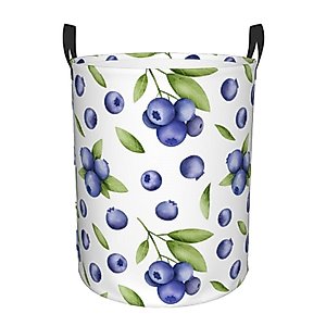 Large Laundry Basket - funny Blueberries Laundry Hamper, Hampers for Bedroom Aesthetic, Dirty Clothes Hamper