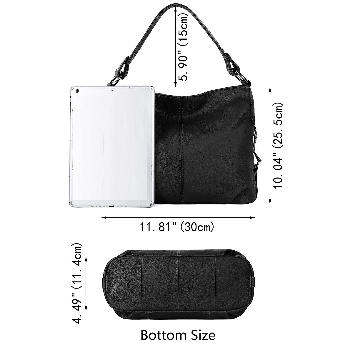 YALUXE Genuine Leather Shoulder Bag Stylish Womens Crossbody Travel Top-Handle