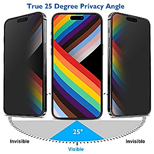 Mothca Matte Privacy Screen Protector for iPhone 14 Pro Max 6.7-inch with Alignment Sticker, Anti-Spy Anti-Glare Full Coverage Tempered Glass Anti-Fingerprint Shield Smooth & No Dark, Easy to Install