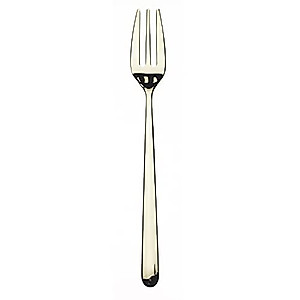Mepra Linea Champagne AZC10991140 Serving fork, [Pack of 12], 19.1cm, Silver Polished, Dishwasher Safe Tableware