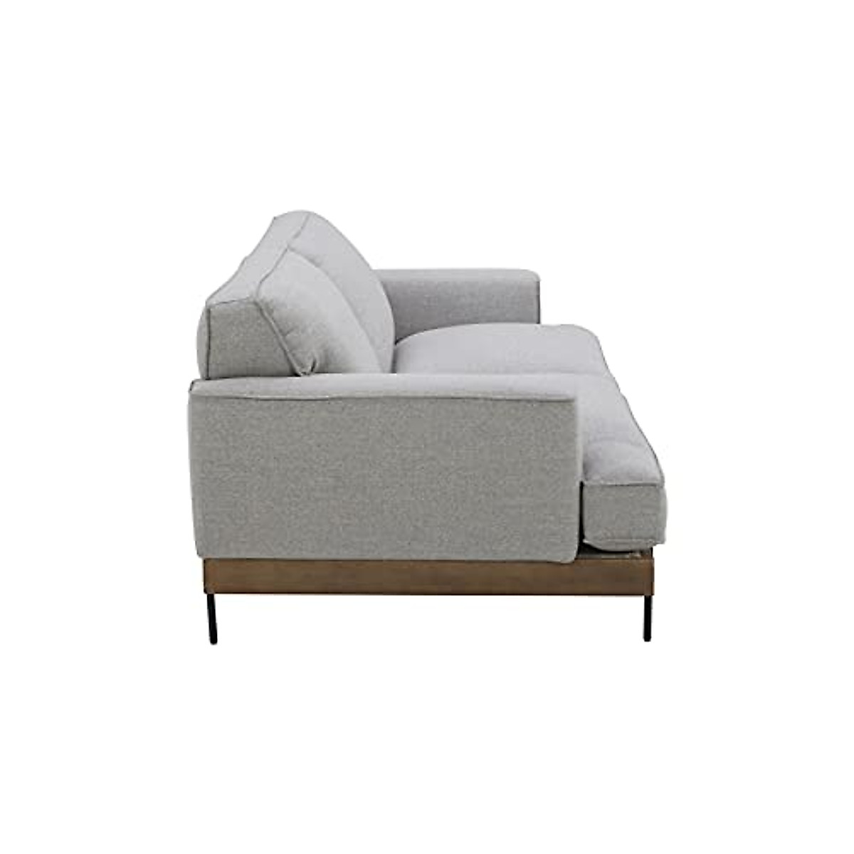 Amazon Brand – Rivet Modern Industrial Metal Leg Sofa Couch, 83.1"W, Light Gray
