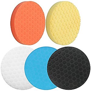 LANIAKEA 5 Pcs Buffing Pads 7 Inch Polishing Pads Kit 180mm Car Sponges Buffing Wheel for Car Buffer Polisher Detailing Repair Waxing Sanding