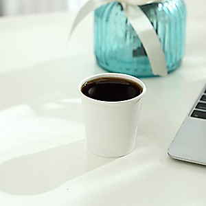 TashiBox Thick Espresso Cups Travel to Go, 200 Count (Pack of 1), White