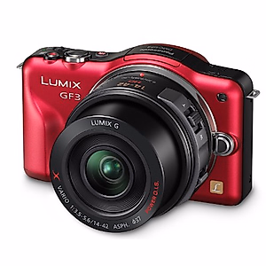 Panasonic Lumix DMC-GF3X 12.1 MP Micro Four Thirds Compact System Camera with 3-Inch Touch-Screen LCD and LUMIX G X Vario PZ 14-42mm/F3.5-5.6 Lens (Red)