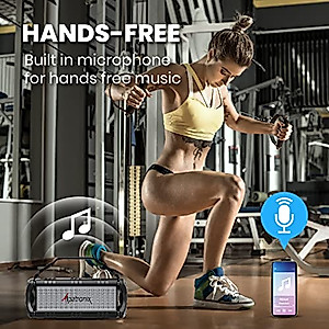 Alpatronix Bluetooth Speaker 60W(80W Max), IPX6 Waterproof, Portable, Wireless, 8000mAh Power Bank, Handsfree, Shockproof, TWS, DSP, Stereo, Subwoofer, TF Card, NFC, AX500, Indoor&Outdoor–Black