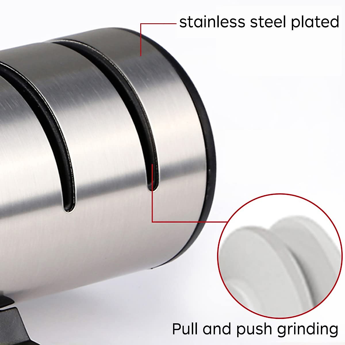 TAIDEA Manual Knife Sharpeners 15 and 20-Degree for Serrated and Straight Knives Diamond Abrasives, 3-Stage