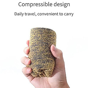 AONIJIE Merino Wool Knit Short Brim Knitted Hat for Men Women, Warm Beanie Visor for Fall Winter Daily Headwear Protect Ear (B:Yellow)