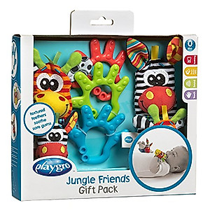 Playgro Baby Toy Jungle Friends Gift Pack 0182436107 for baby infant toddler children is Encouraging Imagination with STEM/STEAM for a bright future - Great Start for A World of Learning