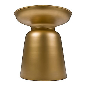 SIMPLIHOME Toby Modern Industrial 16 inch Wide Metal Accent Side Table in Gold, Fully Assembled, End, Bedside Table and Nightstand, for the Living Room and Bedroom