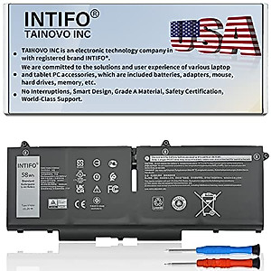 INTIFO 58Wh 07KRV Laptop Battery Compatible with Dell Latitude 5330 5430 5530 Precision 3570 Series Notebook 0H4PVC H4PVC Y86WG 0Y86WG M69D0 08WRCR 078FWY [15.2V 3625mAh 4-Cell]