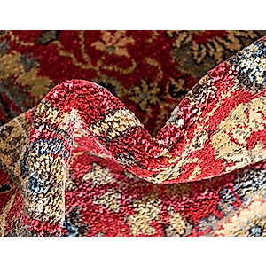 Rugs.com Chelsea Collection Rug – 5' x 8' Red Medium Rug Perfect for Bedrooms, Dining Rooms, Living Rooms
