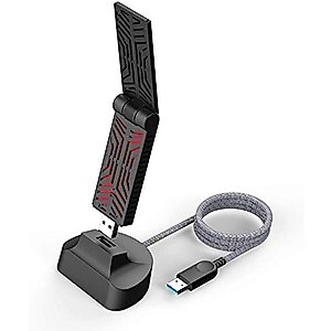 USB WiFi Adapter 1900mbps,WAVLINK Dual Band USB 3.0 WiFi Dongle/2.4 + 5Ghz Wireless Network Adapter/Card for PC/Desktop/Tablet/Laptop, 802.11ac WiFi Support Windows 11/XP/Vista/7/8/8.1/10 and MAC OS