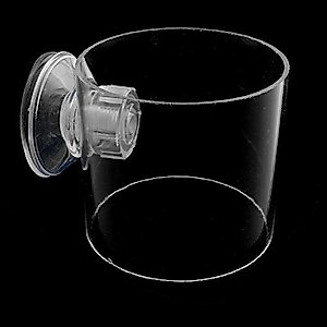 DGZZI Fish Feeder Acrylic Aquarium Fish Tank Adjustable Circle Ring Fish Feeding Floating Food Dish Food Protection Cover Tray Feeder