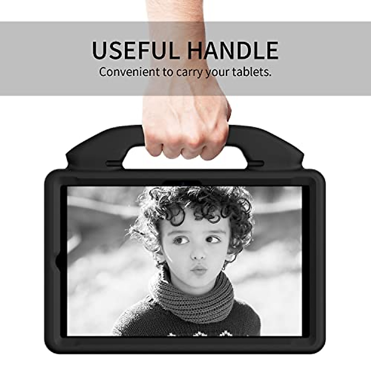 Tablet Case Cover Compatible with Samsung Galaxy TAB A8 10.5 X200/X205(2021) Tablet Case Compatible with Kids Shockproof Lightweight EVA Dropproof Impact Resistance Protective Handle Stand Cover Full