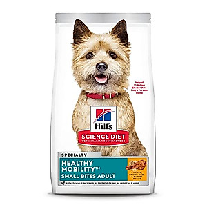 Hill's Science Diet Dry Dog Food, Adult, Healthy Mobility Small Bites, Chicken Meal, Brown Rice & Barley Recipe, 4 lb. Bag