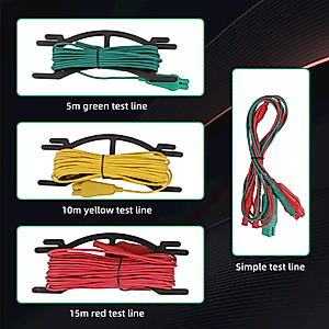 Ground Resistance Meters, Digital Earth Ground Resistance Tester 0-2000 Ohm, Multimeter Resistance Measurer Multifunction Ground Megohmmeter Measurer Resolution 0.01Ω