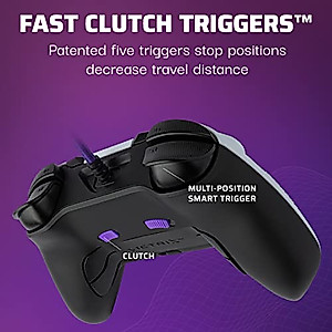 Victrix Gambit World's Fastest Licensed Xbox Controller, Elite Esports Design with Swappable Pro Thumbsticks, Custom Paddles, Swappable White / Purple Faceplate for Xbox One, Series X/S, PC
