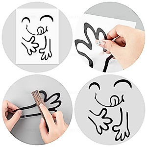 AUEAR 2 pc Cute Sticker Fridge Happy Delicious Face Kitchen Fridge Wall Refrigerator Vinyl Stickers Cute Stickers