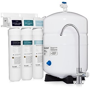 Capella Reverse Osmosis Water Filtration - WQA Certified RO System Filters Chlorine, Lead, Fluoride - Super Eco Efficient, Designer Faucet with LED Filter Change Reminder | RC250, 14x13.75x3.5 inches
