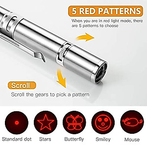 Decflow Cat Toy Interactive Cat Pointer Toys for Indoor Cat and Dog Play Chase Exercise, Rechargeable Handheld Kitten Toys with Rotary USB Charging.