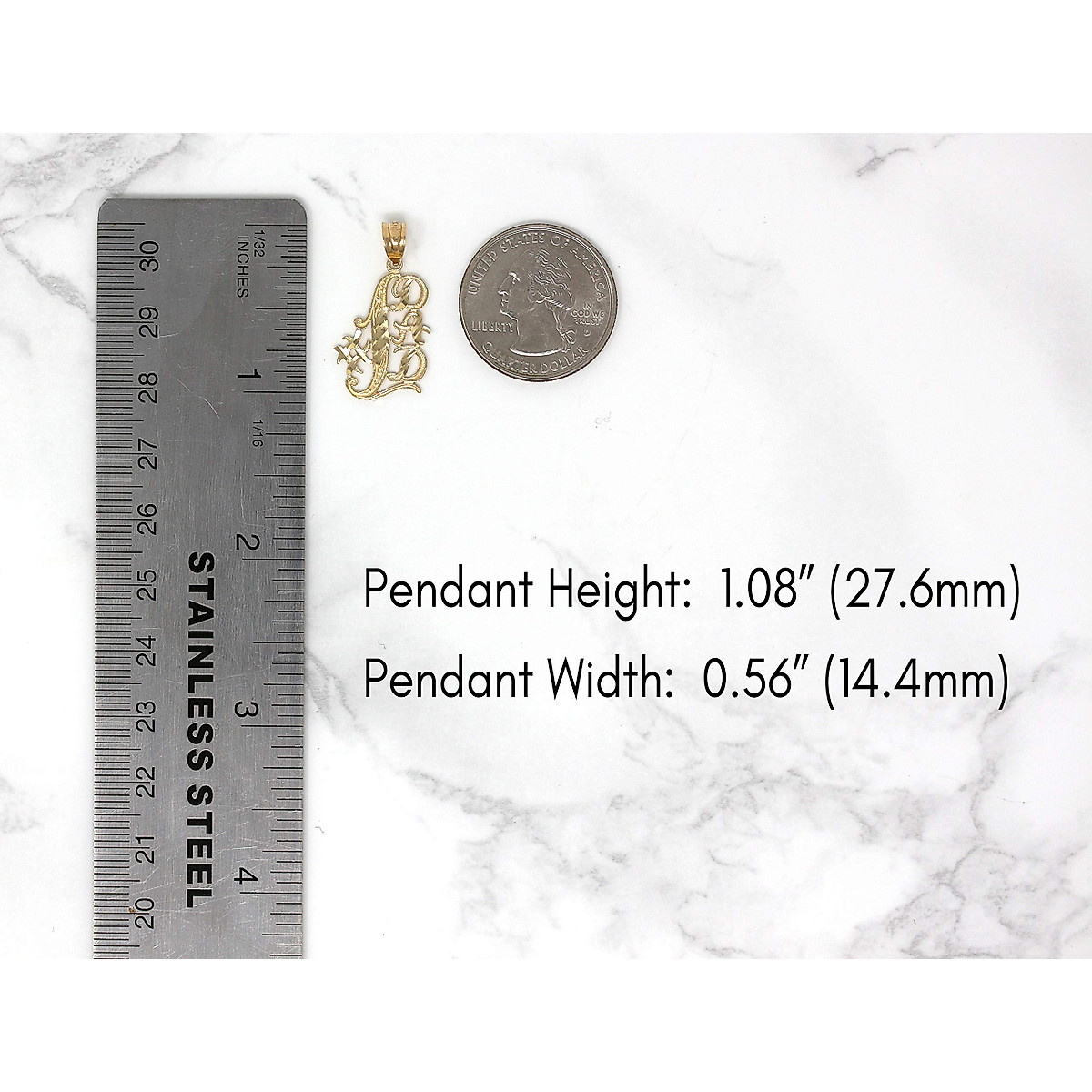 CaliRoseJewelry 10k #1 Dad Best Dad Handmade Keychain Charm Pendant for Father in Yellow Gold