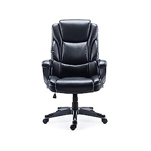 STAPLES Mcallum Bonded Leather Manager Chair, Black,2/Pack (58065-Ccvs)