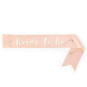 xo, Fetti Rose Gold Pink Bachelorette Party Decorations Kit - Bridal Shower Supplies | Bride to Be Sash, Rhinestone Tiara, Veil + Bride Tribe Tattoos