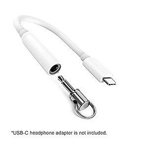 PeekaBear Headphone Jack Adapter Keychain Dongle Holder, Compatible with Lightning/USB Type-C to 3.5mm Audio Dongle Adapter Compatible for iPhone 14 13 12 11 XS XR X 8 7, Support All iOS [3-Pack]