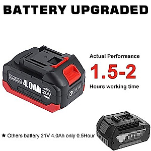 PATIOX Weed Wacker Cordless, Electric Grass Trimmer Rechargeable 3 in 1, Two 4.0 Ah Battery Powered Weed Wacker 20V Weed Trimmer with Blade and Charger (Two 4.0Ah Battery)