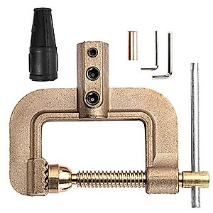 HZXVOGEN Welding Ground Clamp 400A G Styles Earth Clamp for Tig Mig Stick Welder Machines - Solid Brass 0.75kg