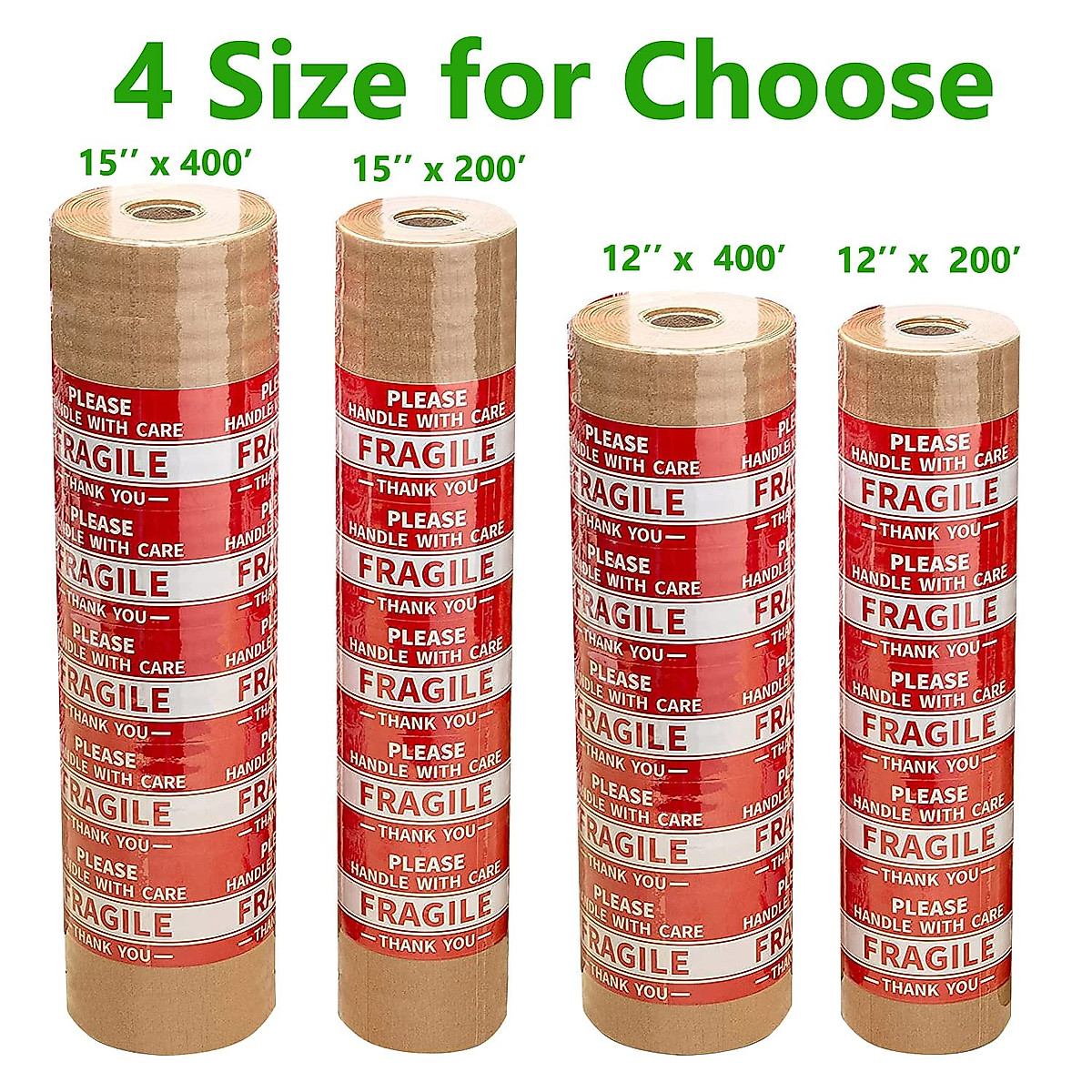 Honeycomb Packing Paper,12" W x 200' L Bubble Cushioning Wrap for Moving,Products & Gifts Wrapping Paper,Recyclable and Biodegradable Cushioning Packing Material with 20 Fragile Sticker Labels