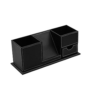 PowEver Qi Wireless Charging Stand with Desk Organizer Upgrade 15W Pen Holder Charger for iPhone Samsung and Other QI-Enabled Devices