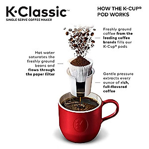 Keurig K-Classic Coffee Maker, Single Serve K-Cup Pod Coffee Brewer, 6 to 10 Oz Brew Sizes, Blue