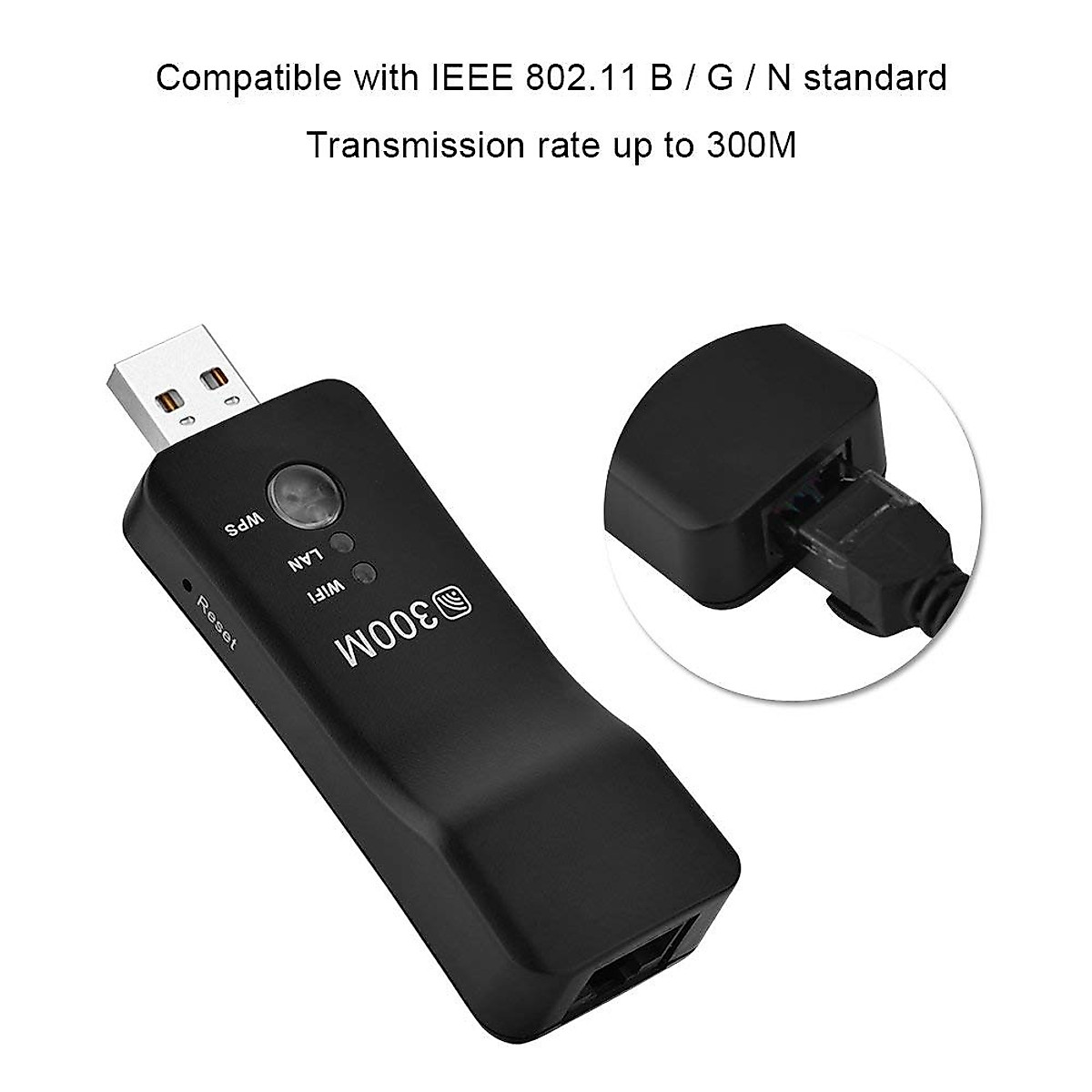 USB WiFi Repeater,Wired and Wireless Signal Amplifier AP WiFi Smart TV Network Adapter Multi-Functional AP Signal Booster, USB Powered High Power WiFi Hotspot Extender