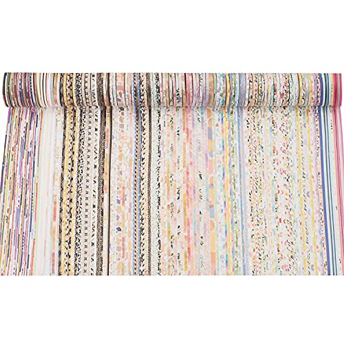 YUBX Exrta Slim Washi Tape Set Random Patterns 80 Rolls+ Bundle Gold Foil Super Skinny Decorative Masking Tape Scrapbook Tape for DIY Craft Art Projects Journal Gift Wrapping