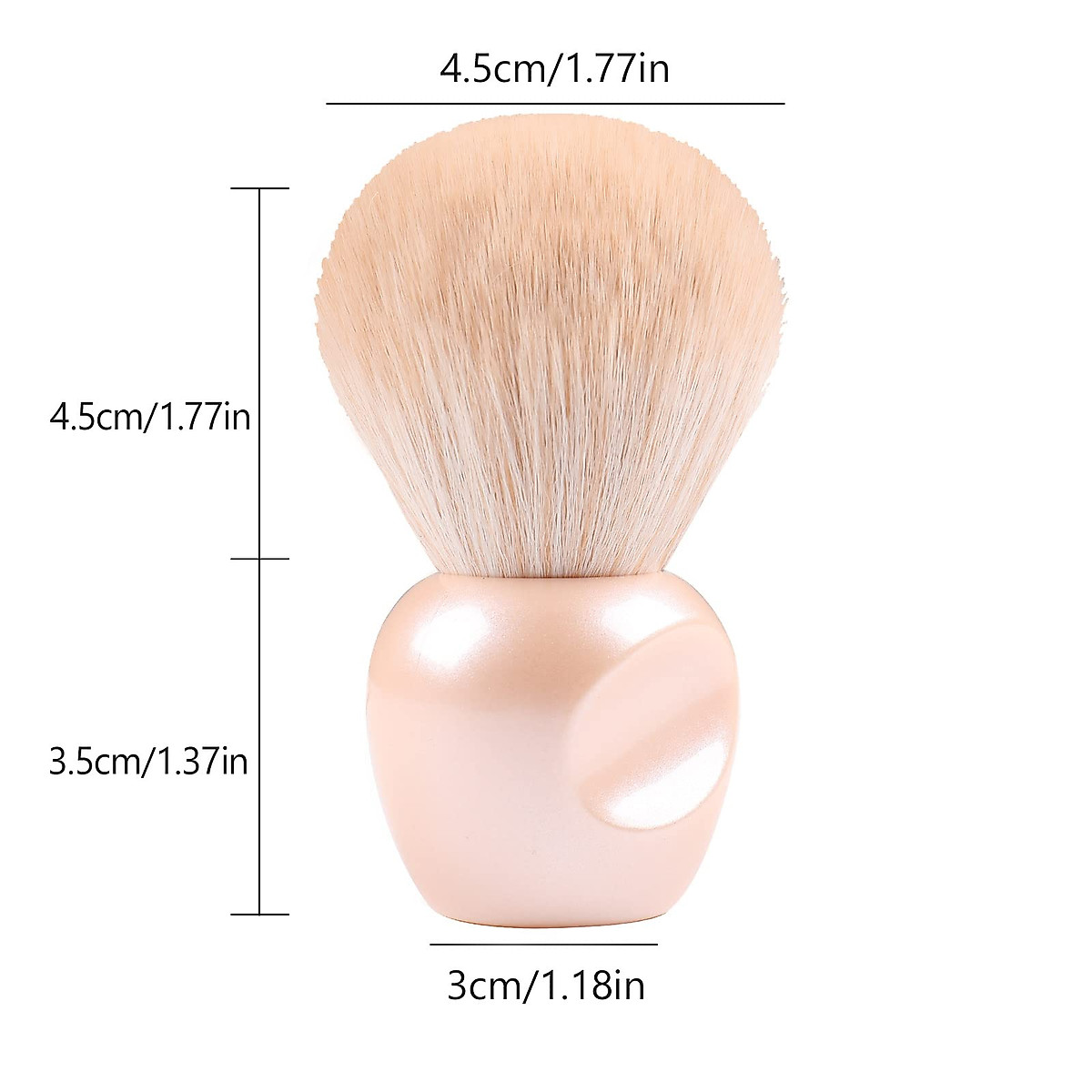 BQAN Nail Dust Brush Nail Art Dust Powder Remover Brush Nail Arts Dust Cleaner Brush Soft Kabuki Cleaner Brush for Makeup or Acrylic UV Gel Nail Arts (Pearl Pink)