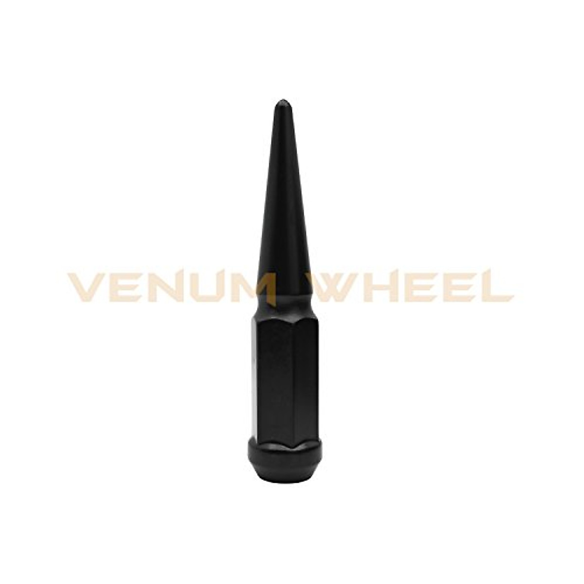 Venum wheel accessories 20 Pc +1 Key - Black Solid Spike Lug Nuts | 1/2"-20 Thread | 4.5" Tall | Works with Chevrolet GMC C10 K10 1/2 Ton Trucks K5 Blazer Jimmy - Aftermarket Wheels