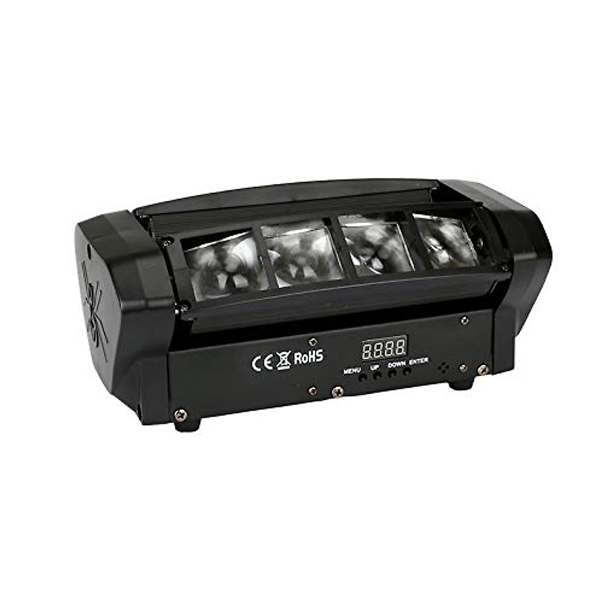 Spider Moving Head Light 8x10W LEDs Beam DJ Lights RGBW Sound Activated and DMX-512 Control for Party Pub Disco Show Wedding Event Stage Lighting (2Pack)